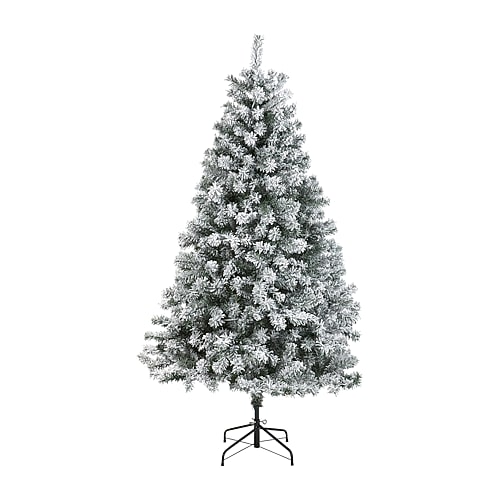 Click here for Nearly Natural Flocked 6 Foot Spruce Christmas Tre... prices