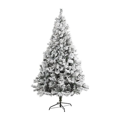 Click here for Nearly Natural Flocked White 7 Foot Pine Christmas... prices