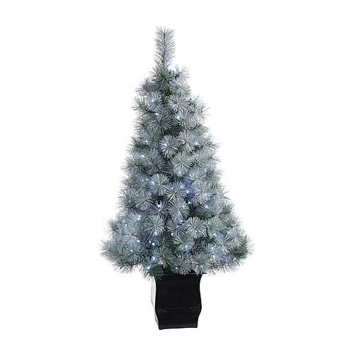 Click here for Nearly Natural Snowy Faux 4 Foot Pre-Lit Pine Chri... prices