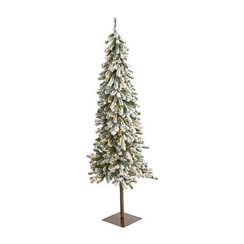 Click here for Nearly Natural Flocked 6 Foot Pre-Lit Christmas Tr... prices