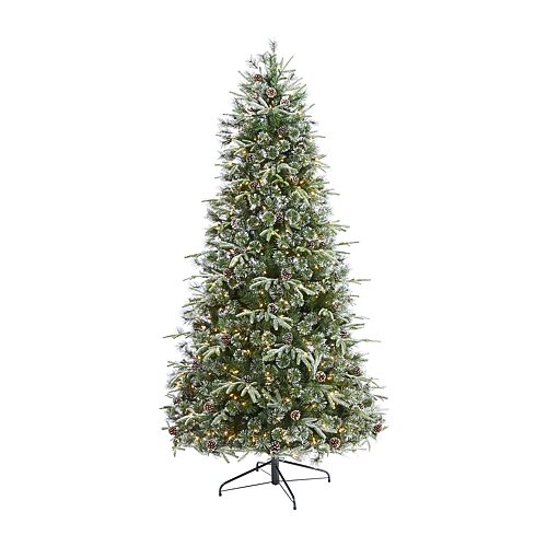 Click here for Nearly Natural Snowed Tipped 7 1/2 Foot Pre-Lit Pi... prices