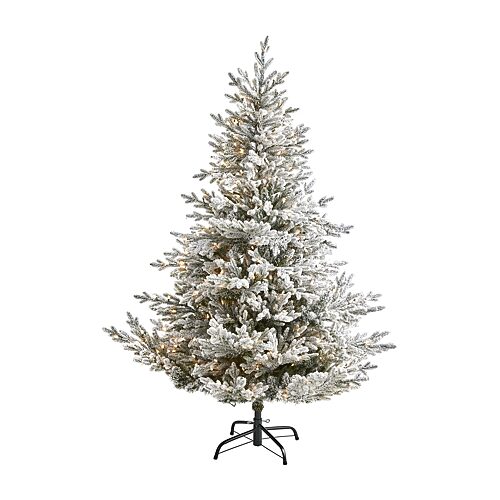 Click here for Nearly Natural Flocked Fraser Faux 6 Foot Pre-Lit... prices