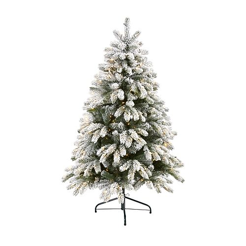 Click here for Nearly Natural Flocked Faux 5 Foot Pre-Lit Spruce... prices