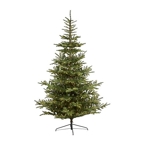 Click here for Nearly Natural Layered 9 Foot Pre-Lit Spruce Chris... prices