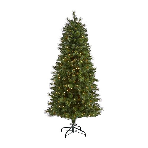 Click here for Nearly Natural Slim Faux 6 Foot Pre-Lit Pine Chris... prices