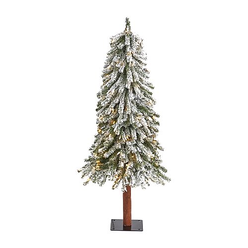 Click here for Nearly Natural Flocked 4 Foot Pre-Lit Christmas Tr... prices