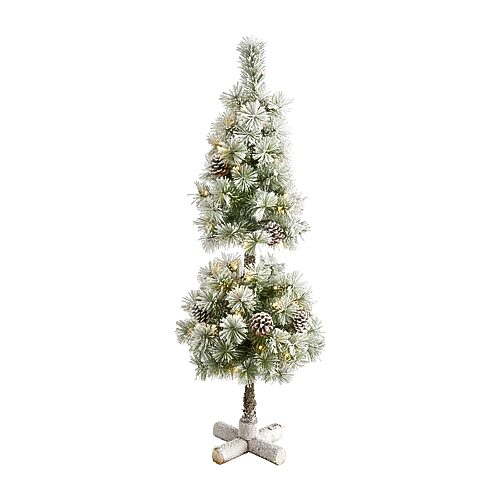 Click here for Nearly Natural Flocked Topiary 3 Foot Pre-Lit Chri... prices