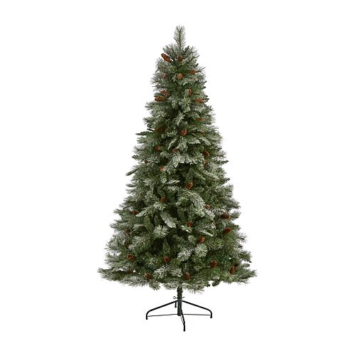 Click here for Nearly Natural Snowed Mountain 7 Foot Pine Christm... prices