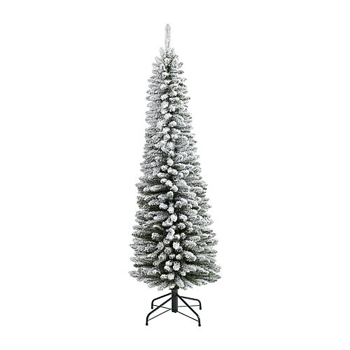 Click here for Nearly Natural Flocked Pencil 6 Foot Christmas Tre... prices