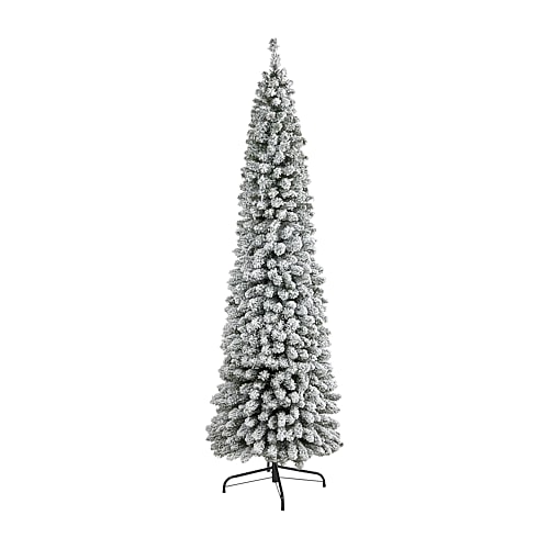 Click here for Nearly Natural Flocked Pencil 7 Foot Christmas Tre... prices