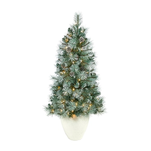 Click here for Nearly Natural Frosted Tip 4 Foot Pre-Lit Pine Chr... prices