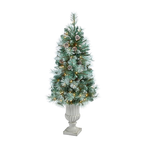 Click here for Nearly Natural Frosted Mountain 4 1/2 Foot Pre-Lit... prices