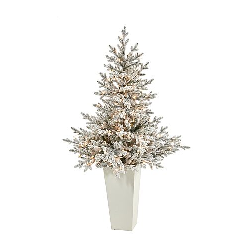 Click here for Nearly Natural Fraser In Wht Planter 4 1/2 Foot Pr... prices