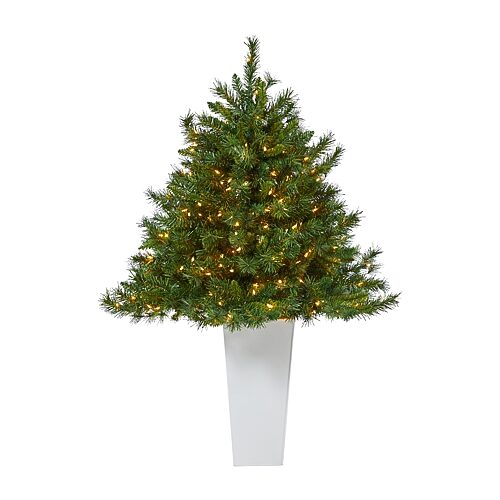 Click here for Nearly Natural Mixed White 4 1/2 Foot Pre-Lit Pine... prices