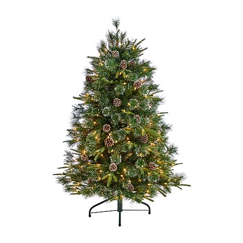 Click here for Nearly Natural Snowed Tipped Faux 5 Foot Pre-Lit P... prices