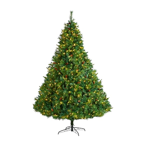 Click here for Nearly Natural Mixed Faux 8 Foot Pre-Lit Pine Chri... prices