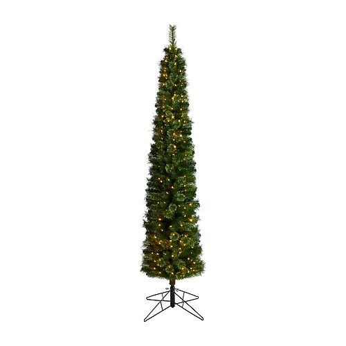 Click here for Nearly Natural Pencil Faux 8 Foot Pre-Lit Christma... prices