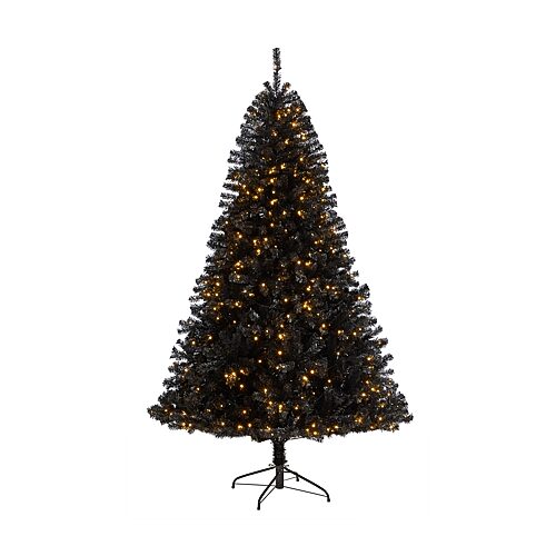 Artificial Christmas Tree with 500 Clear Led Lights and 1428 Tips  7 - Black