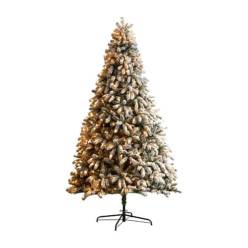 Click here for Nearly Natural Flocked Faux 9 Foot Pre-Lit Spruce... prices