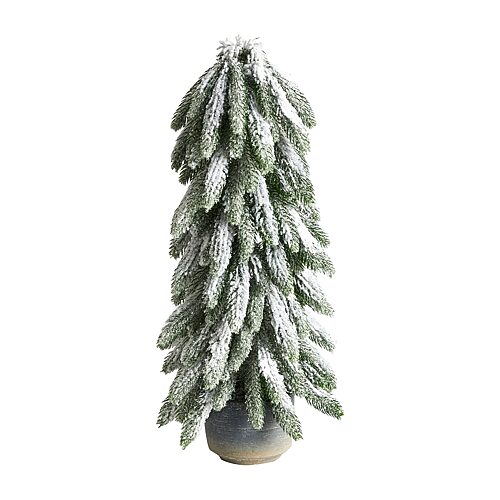 Click here for Nearly Natural Flocked Faux In Planter 1 1/2 Feet... prices