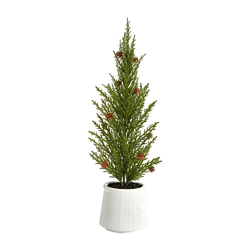 Click here for Nearly Natural Faux In Planter 2 Foot Cedar Christ... prices