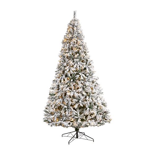 Click here for Nearly Natural Flocked Faux 10 Foot Pre-Lit Pine C... prices