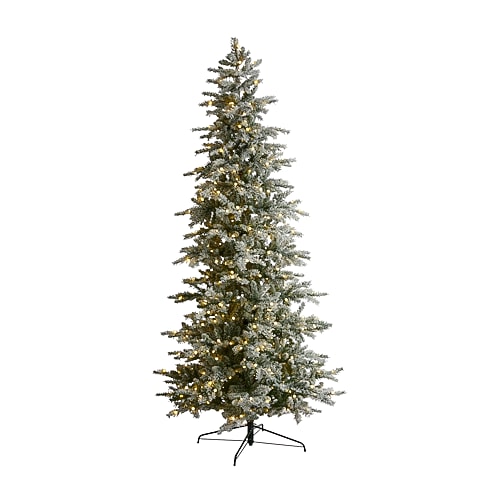 Click here for Nearly Natural Slim Flocked Faux 8 1/2 Foot Pre-Li... prices