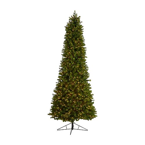 Click here for Nearly Natural Slim Faux 9 1/2 Foot Pre-Lit Spruce... prices