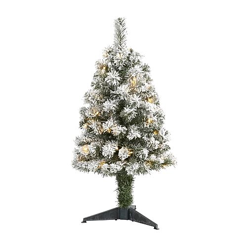 Click here for Nearly Natural Faux Douglas 3 Foot Pre-Lit Fir Chr... prices