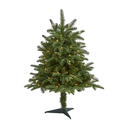 Click here for Nearly Natural Faux 3 Foot Pre-Lit Spruce Christma... prices