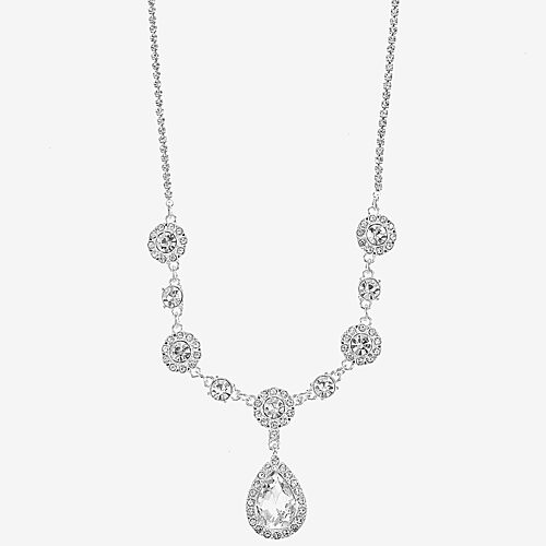 Click here for Monet Jewelry Timeless Silver Tone Womens Glass 17... prices