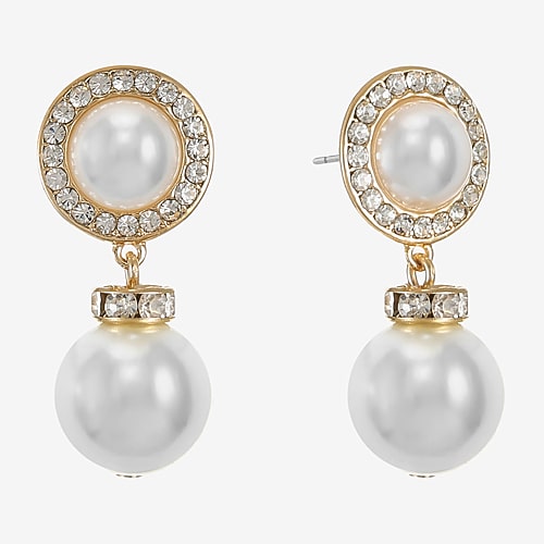 Click here for Monet Jewelry Womens Glass Simulated Pearl Round H... prices