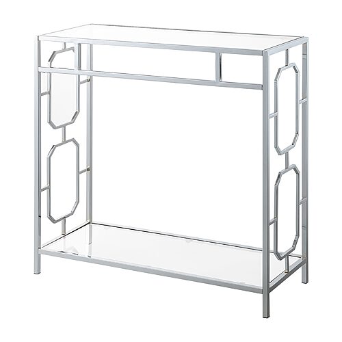 Click here for Convenience Concepts Omega Glass Top Metal Console... prices