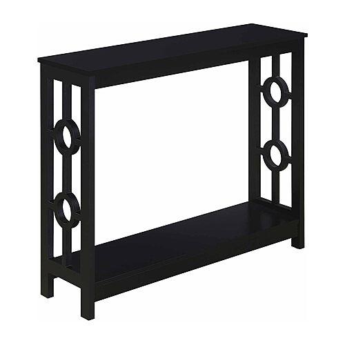 Click here for Ring Console Table With Shelf  One Size  Black prices
