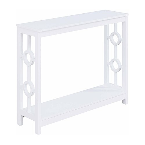 Click here for Ring Console Table With Shelf  One Size  White prices