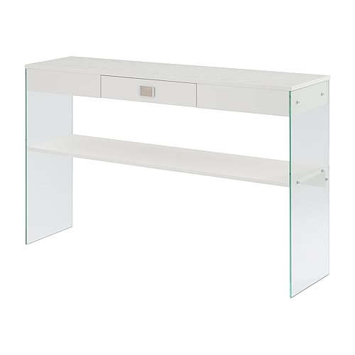 Click here for Convenience Concepts Soho Glass Top 1-Drawer Conso... prices