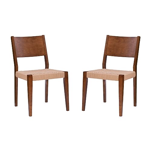 Linon Charlet 2-pc. Upholstered Dining Chair  One Size  Brown