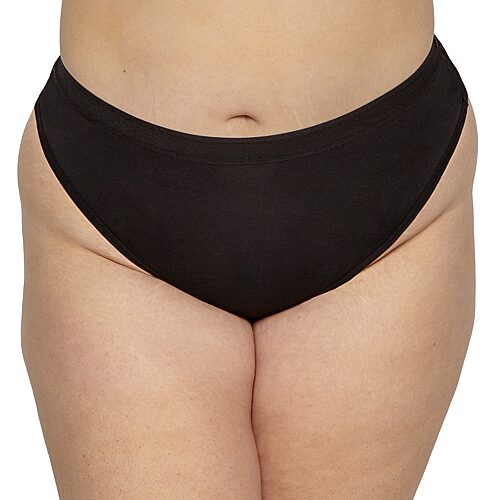 Click here for Curvy Couture Silky Smooth High Cut Thong Panty -... prices