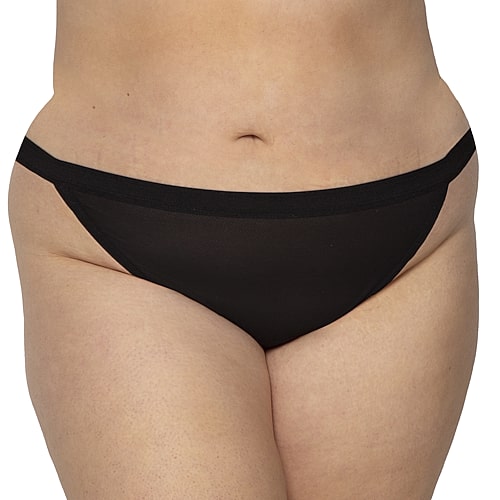 Click here for Curvy Couture Sheer Mesh String Bikini Panty - 137... prices