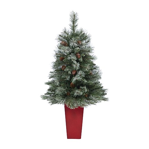 Click here for Nearly Natural Snowed Frenchps Faux 4 Foot Pine Ch... prices