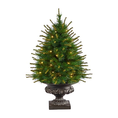 Click here for Nearly Natural Faux 3 1/2 Foot Pre-Lit Pine Christ... prices