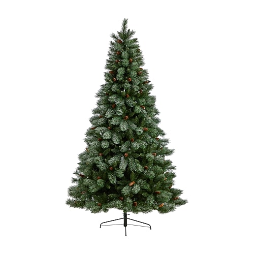 Click here for Nearly Natural Snowed Mountain Faux 8 Foot Pine Ch... prices