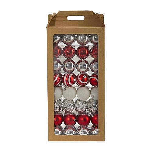 Click here for Nearly Natural Shatterproof Tree Red Set 64-Pc Chr... prices