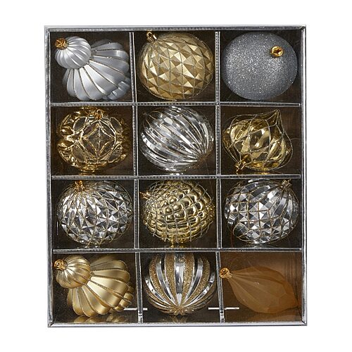 Click here for Nearly Natural Shatterproof Tree Gold Box 12-pc. C... prices