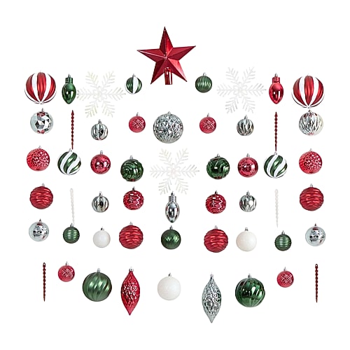Click here for Nearly Natural Count 100-pc. Christmas Ornament  O... prices
