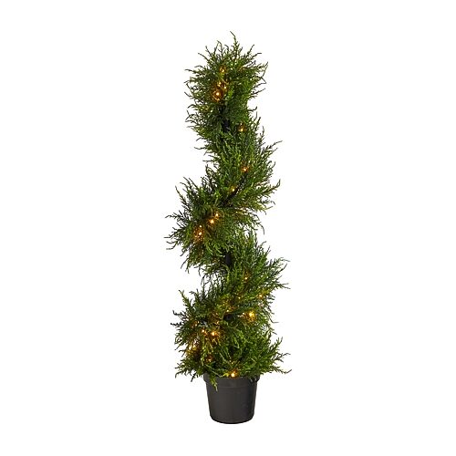 Click here for Nearly Natural Spiral Cypress Faux 3 1/2 Foot Pre-... prices