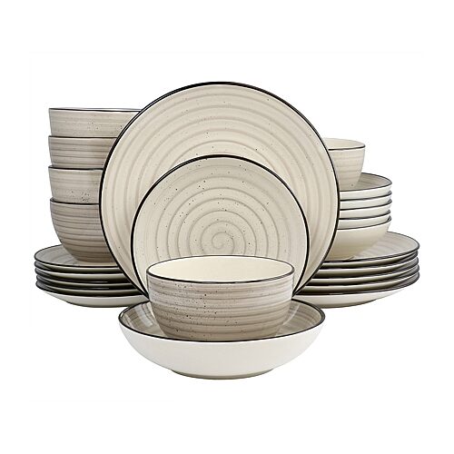 Click here for Elama Gia 24 Piece Round Stoneware Dinnerware Set... prices