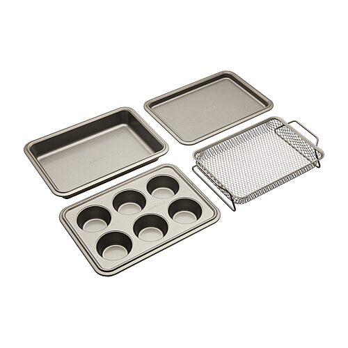 Anolon Advanced Bakeware 4-Pc. Nonstick Toaster Oven Pan Set - Gray