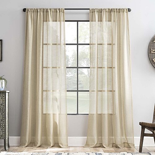 Click here for Slub Textured Linen Blend Curtain - Sand prices