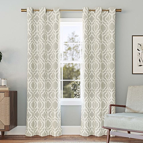 Click here for Eldon Trellis Print Blackout Grommet Curtain Panel... prices